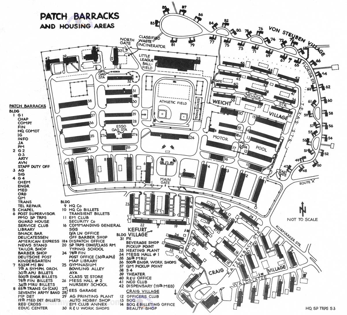 USAREUR Installation Maps - Patch 1960s
